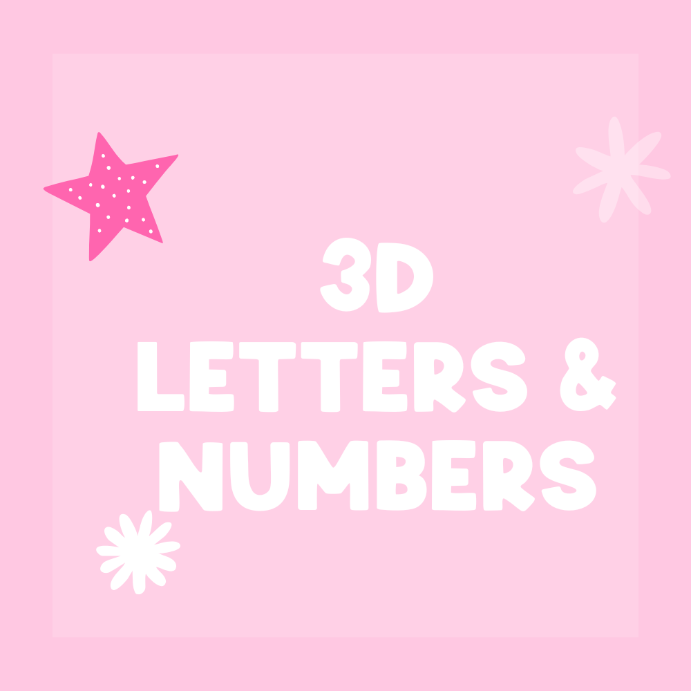 3D letters & numbers – SullyCelebrates